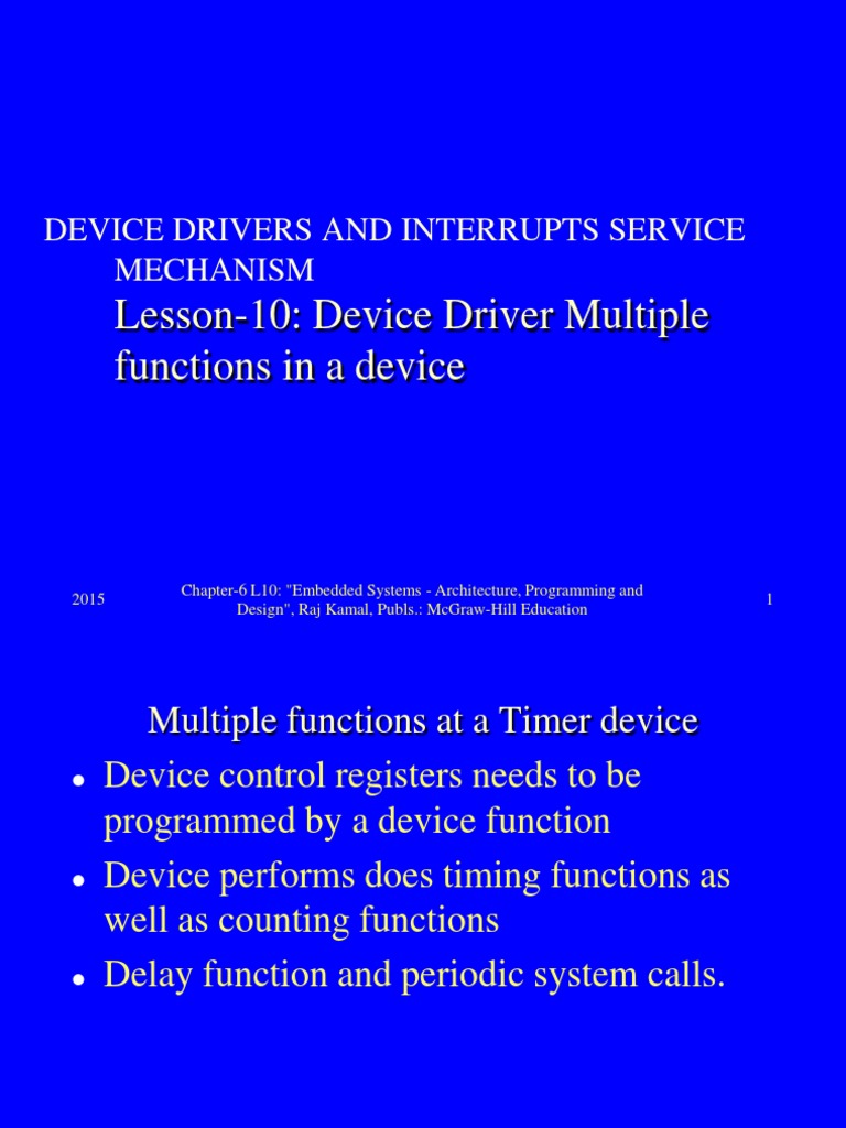 Device Drivers Functions | PDF | Device Driver | Embedded System