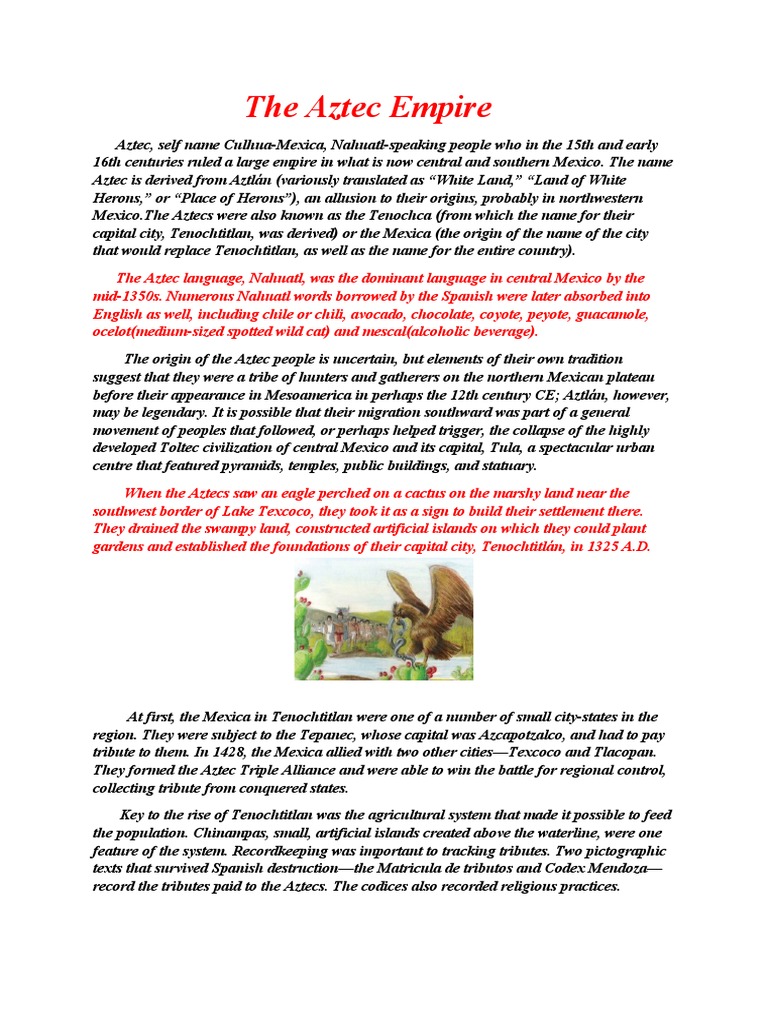 The Aztec Empire | PDF | Mesoamerica | Aztec