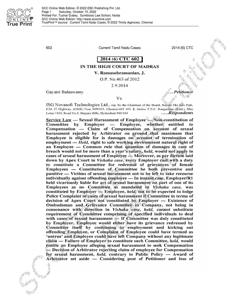Gayatri Balaswamy v. ISG Novasoft | PDF