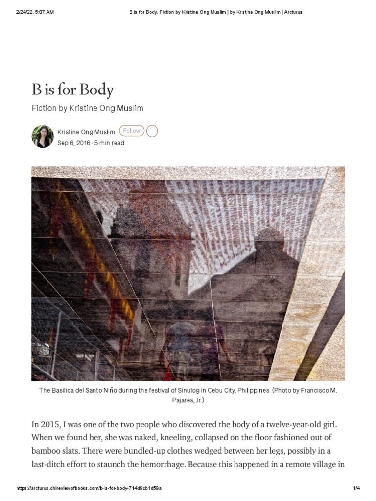 B Is For Body. Fiction by Kristine Ong Muslim - by Kristine Ong Muslim ...