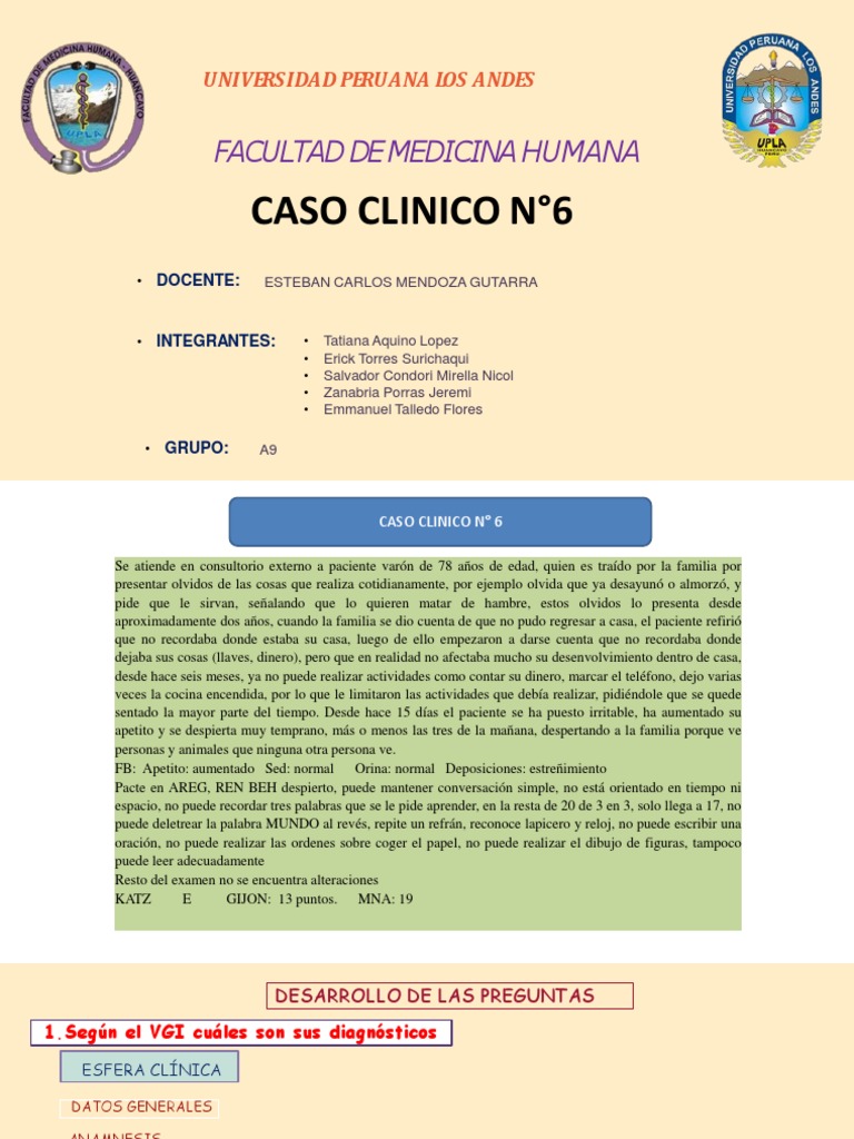 Caso N 6 | PDF | Demencia | Enfermedad de Alzheimer