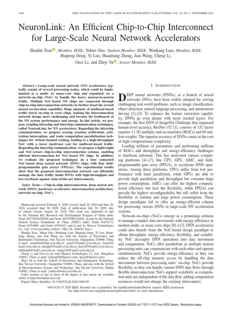 NeuronLink An Efficient Chip-to-Chip Interconnect For Large-Scale Neural Network Accelerators ...