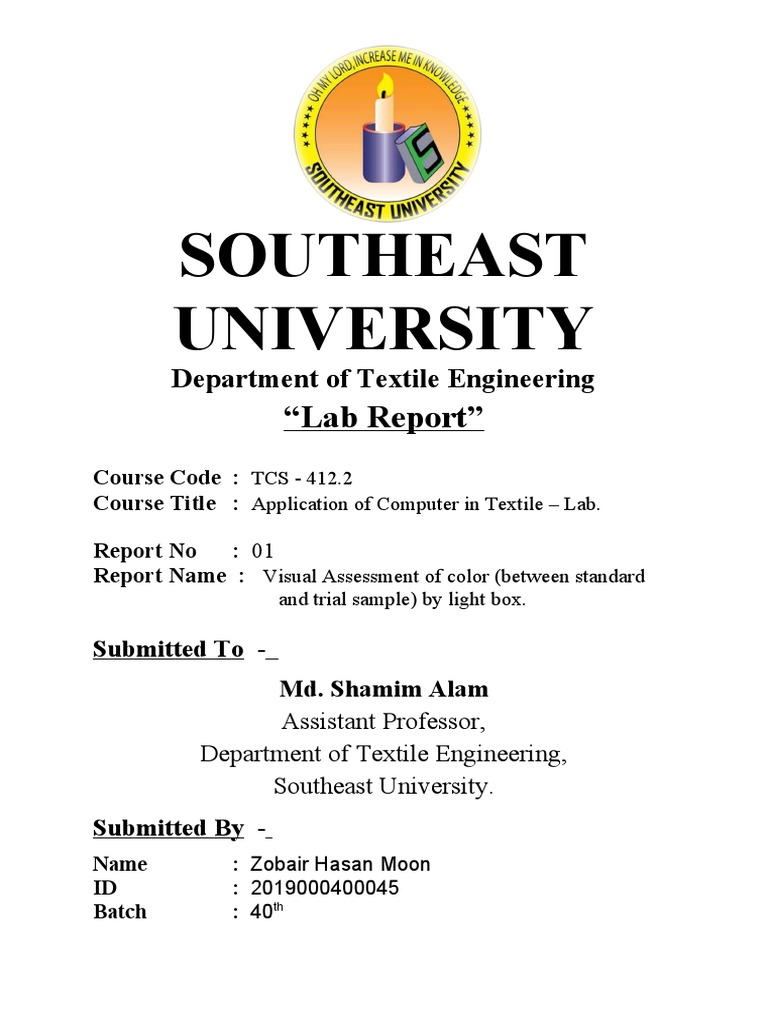 Visual Assessment of Color (Between Standard and Trial Sample) by Light ...