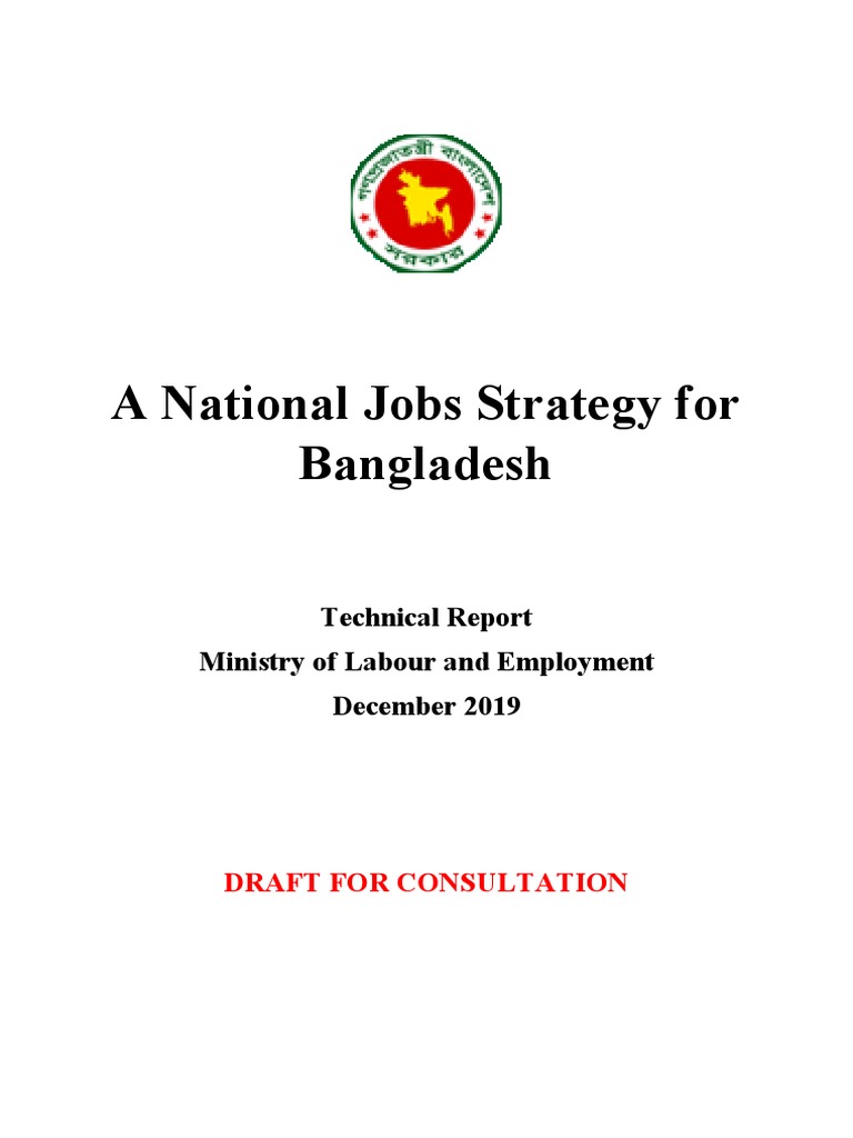 Bangladesh National Jobs Strategy NJS Final Draft | PDF | Economic ...