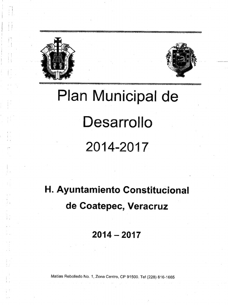 039 - Plan de Desarrollo Municpal Coatepec, Ver. | PDF