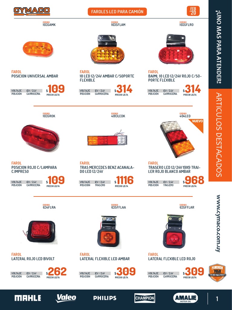 CYMACO faroles-catalogo-LISTA | PDF