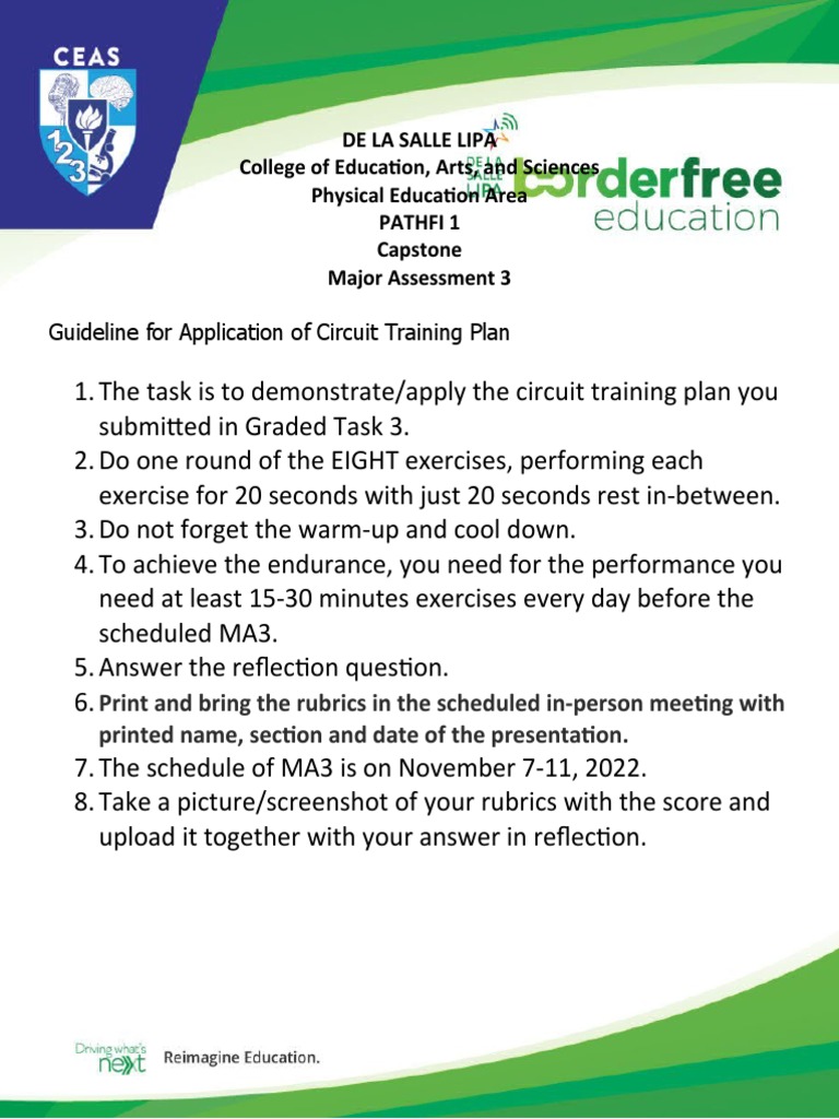 Capstone Assessment | PDF | Flexibility (Anatomy) | Physical Fitness