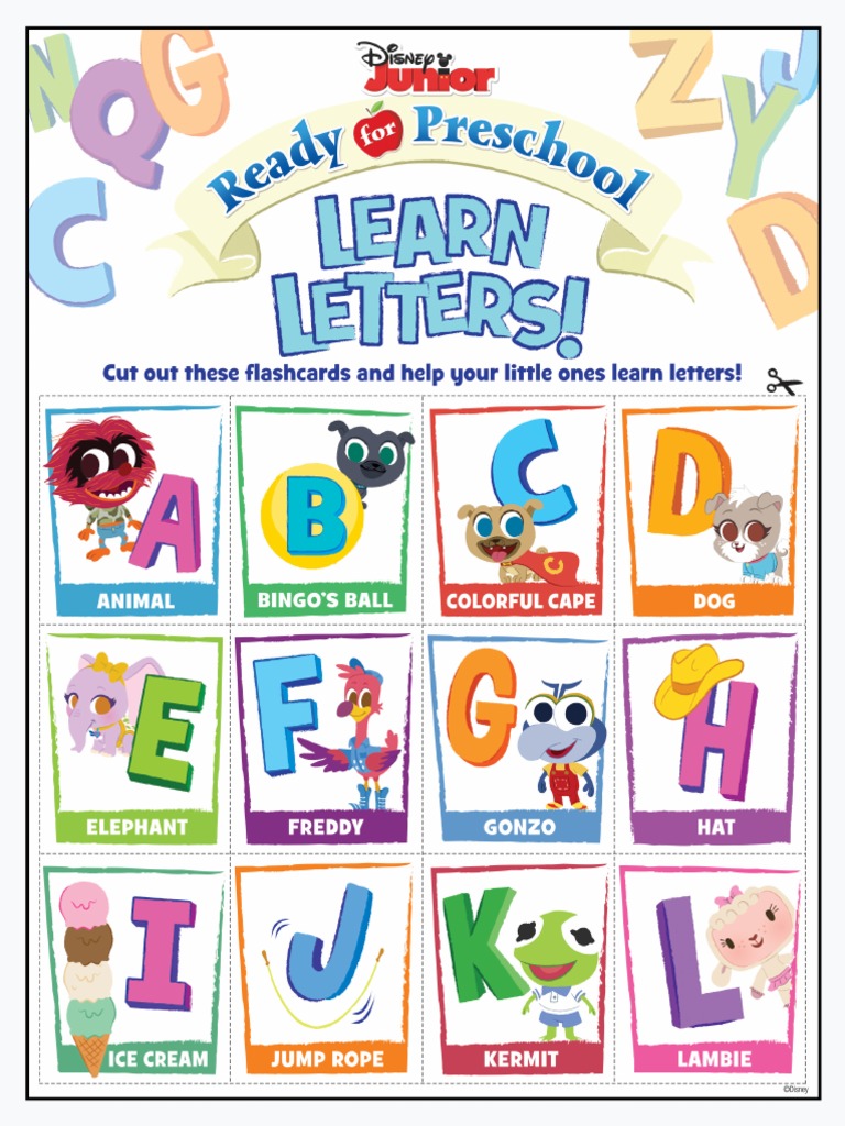 DIsney Junior Ready For Preschool Learn Letters Activity | PDF
