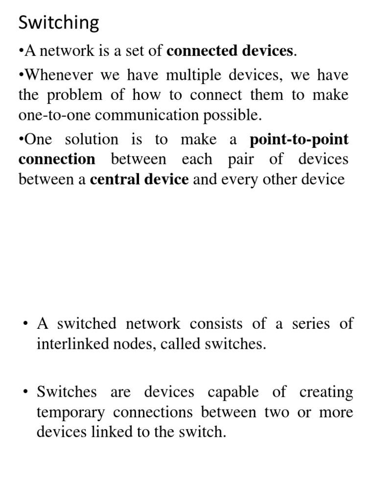 Switching | PDF | Computer Network | Packet Switching
