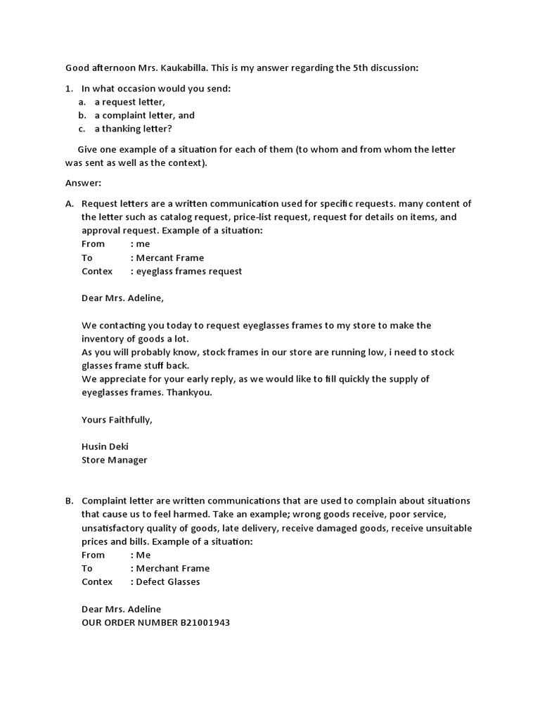 Business Letter Writing Guide | PDF | Glasses