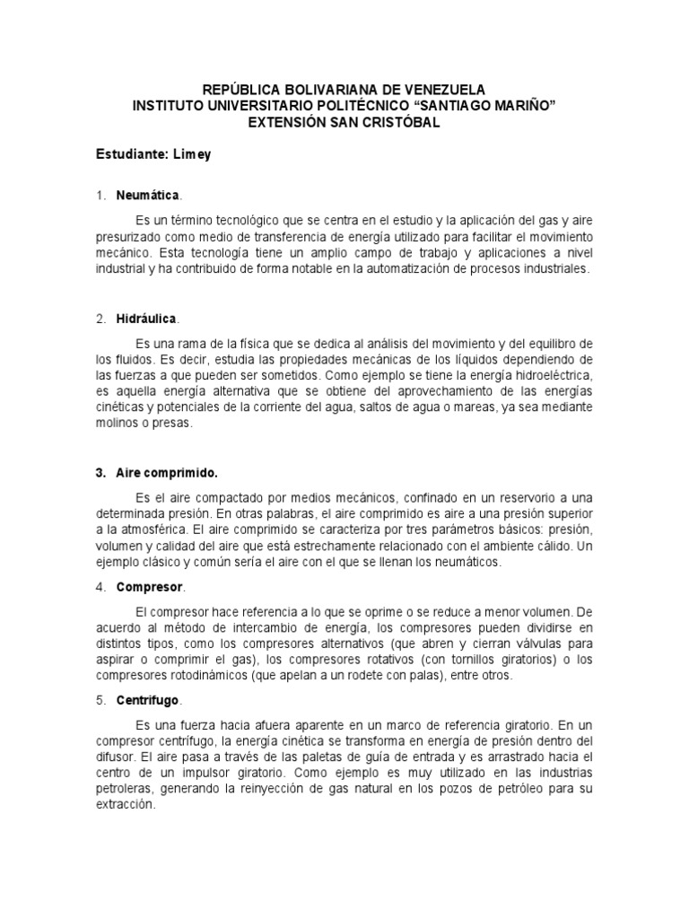 Neumática | PDF | Presión | Gases
