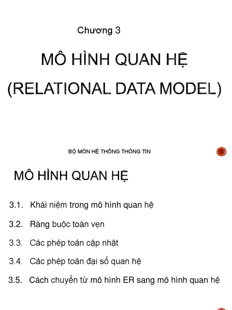 CSDL Chuong 3 CSDL Quan He | PDF