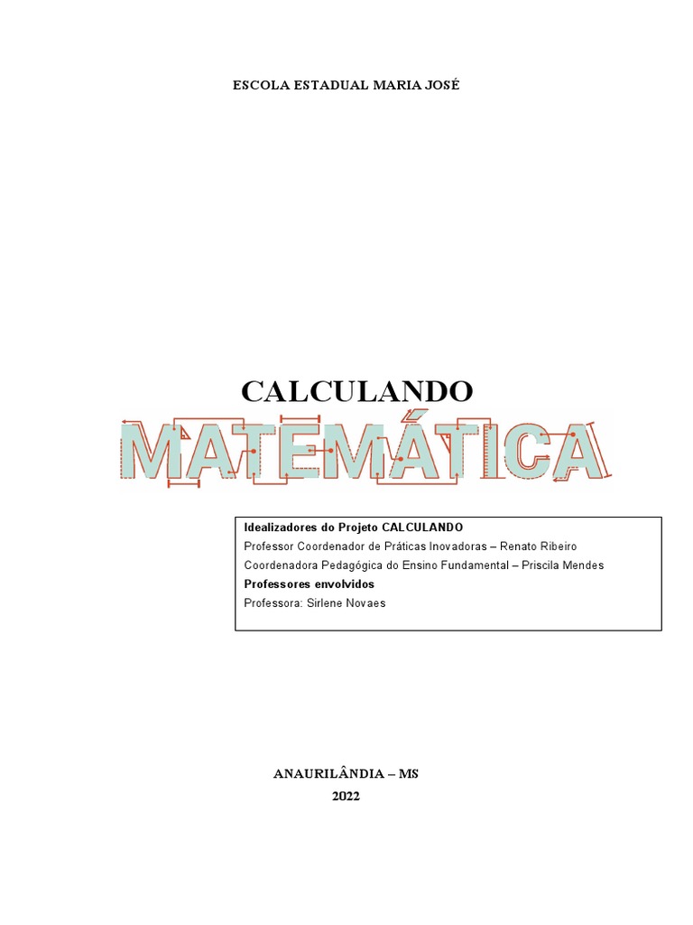 Projeto Calculando | PDF | Aprendizado | Matemática