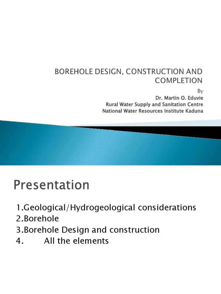 Borehole Design and Construction Guide | PDF | Rock (Geology) | Geology