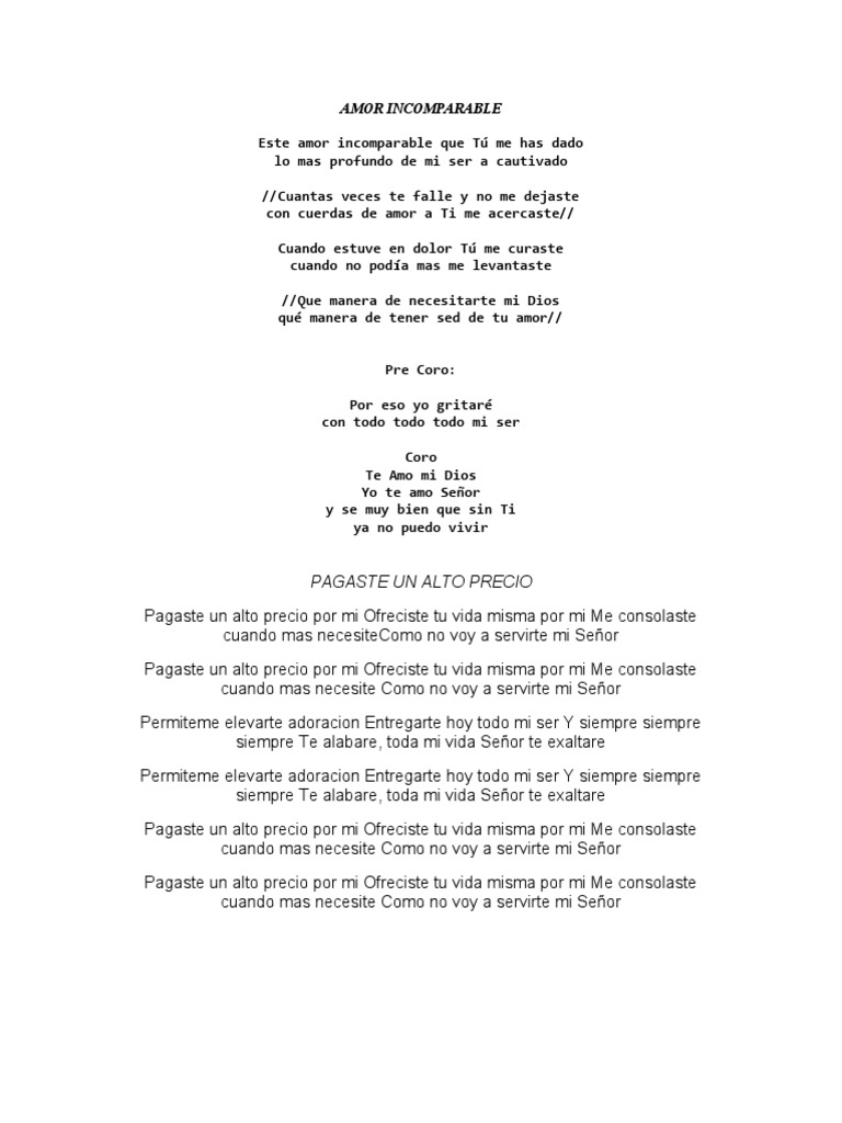 Amor Incomparable | PDF | Cristo (título) | Jesús