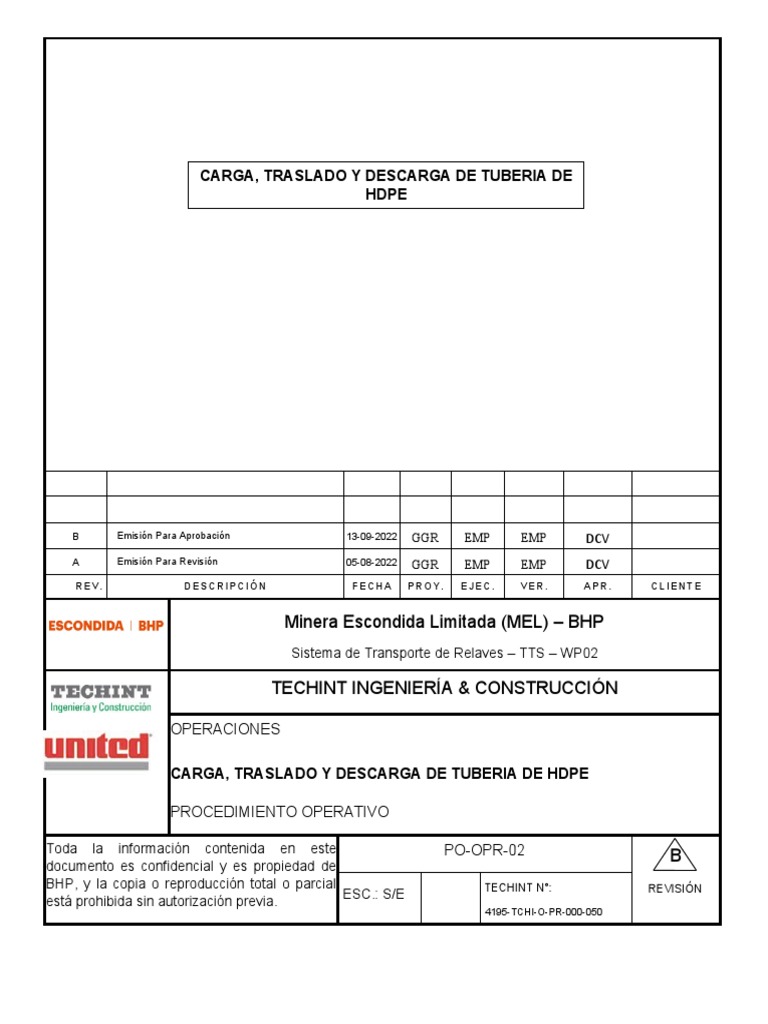 Po-Opr-02 Procedimiento de Carga, Traslado y Descarga de Tuberia de ...