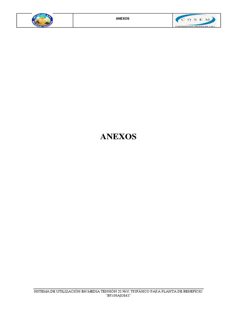 ANEXOS | PDF | Transformador | Energia electrica