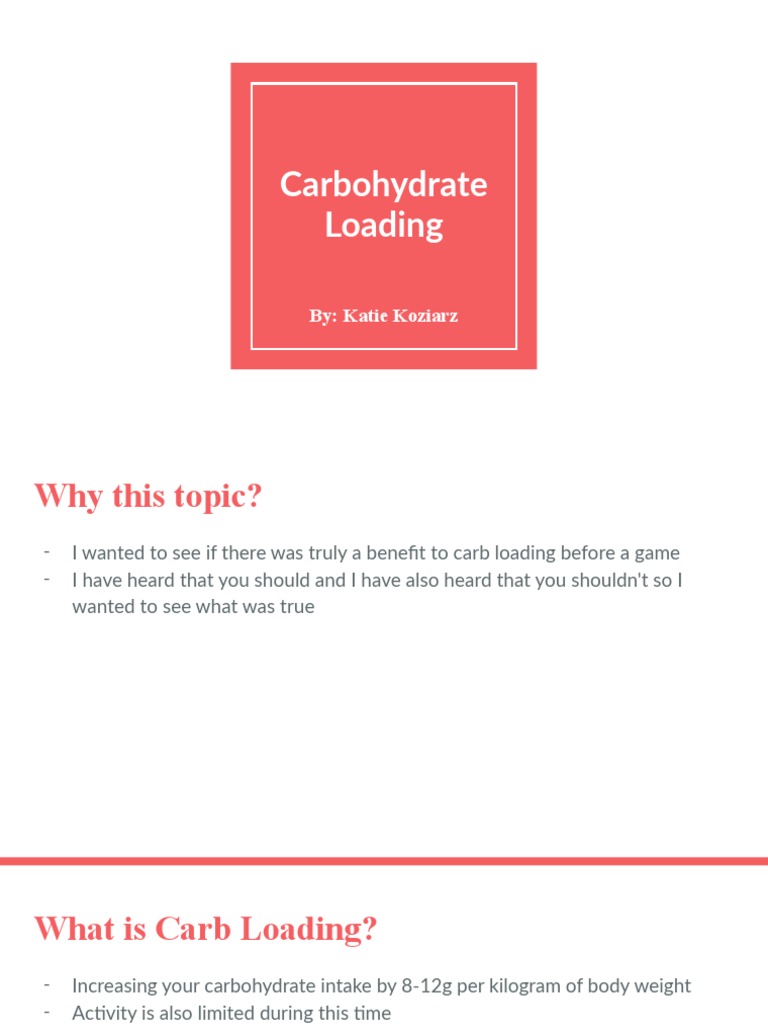 Carbohydrate Loading | PDF