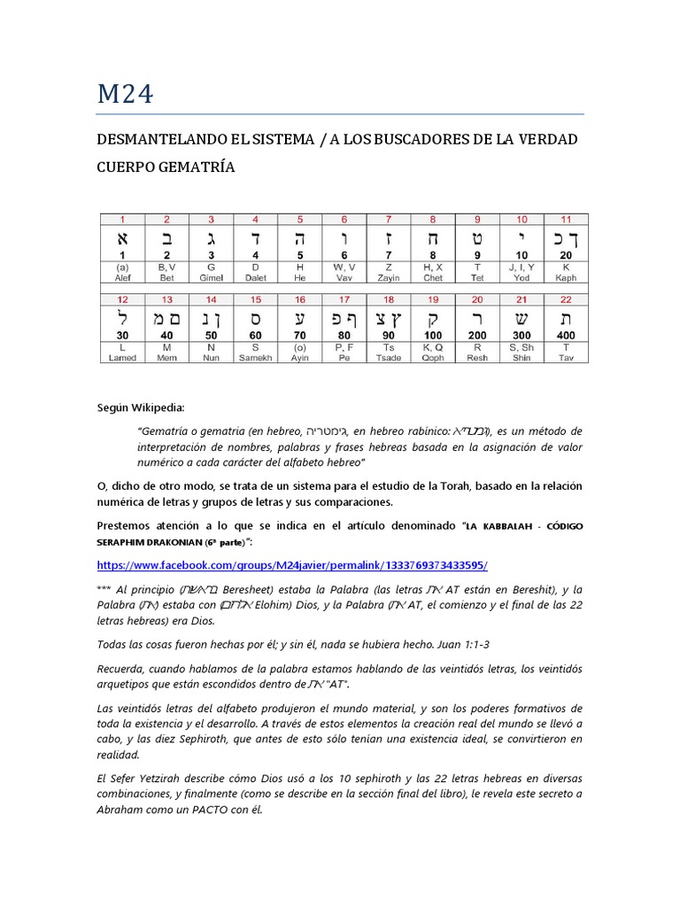 M24 - Cuerpo Gematría | PDF | Evolución