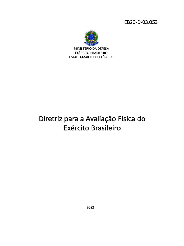 Diretriz de Avaliação Física do Exército | PDF | Obesidade | Física