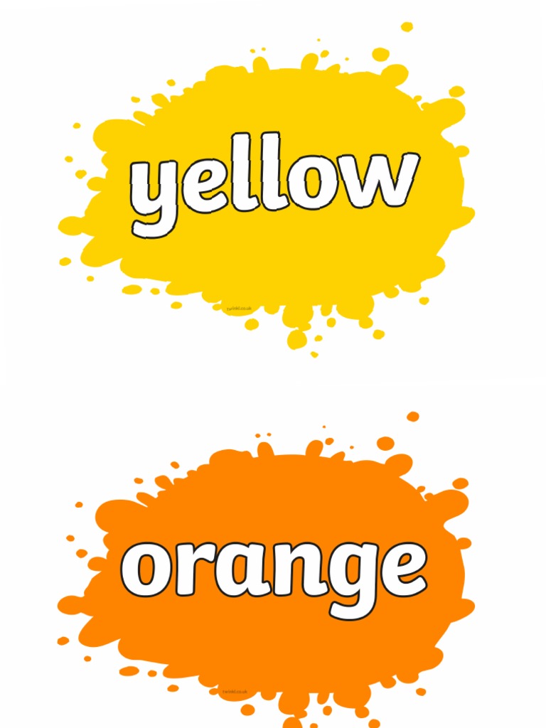 Colour Names On Splats | PDF