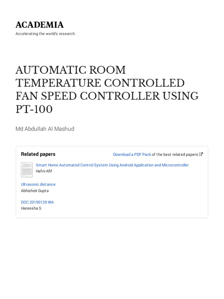 017AP - AUTOMATIC ROOM TEMPERATURE CONTROLLED FAN SPEED CONTROLLER ...