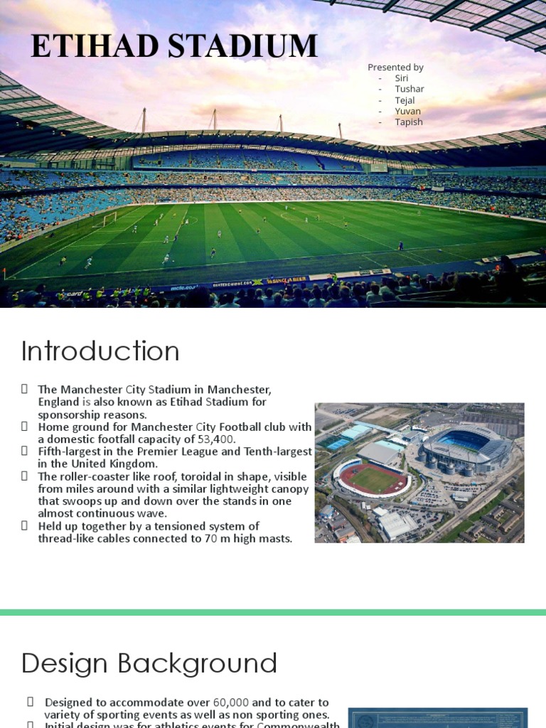 Etihad Stadium Design and Construction Overview | PDF | Roof | Concrete