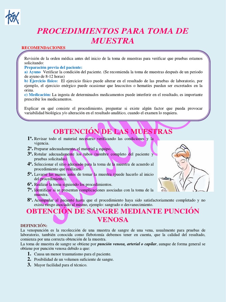 Manual de Toma de Muestra | PDF | Artería | Vena