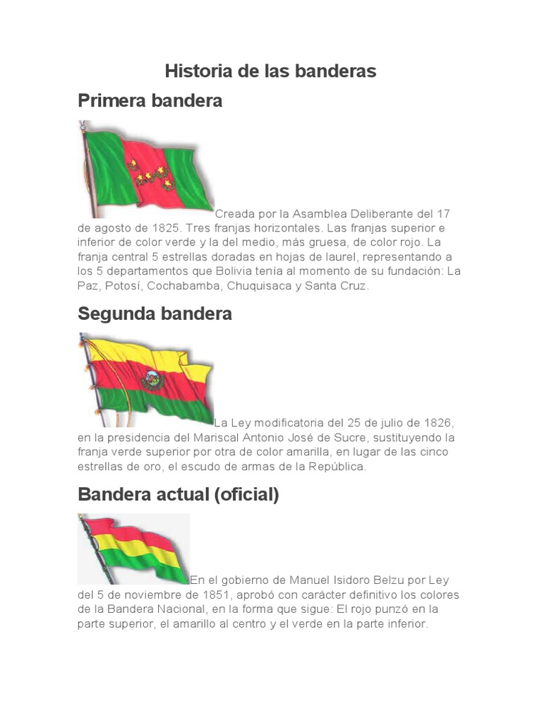 Historia de La Bandera Boliviana | PDF | Los símbolos | Símbolos nacionales