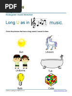 Kindergarten Words Circle Letters Long Vowels e | PDF | Foreign ...