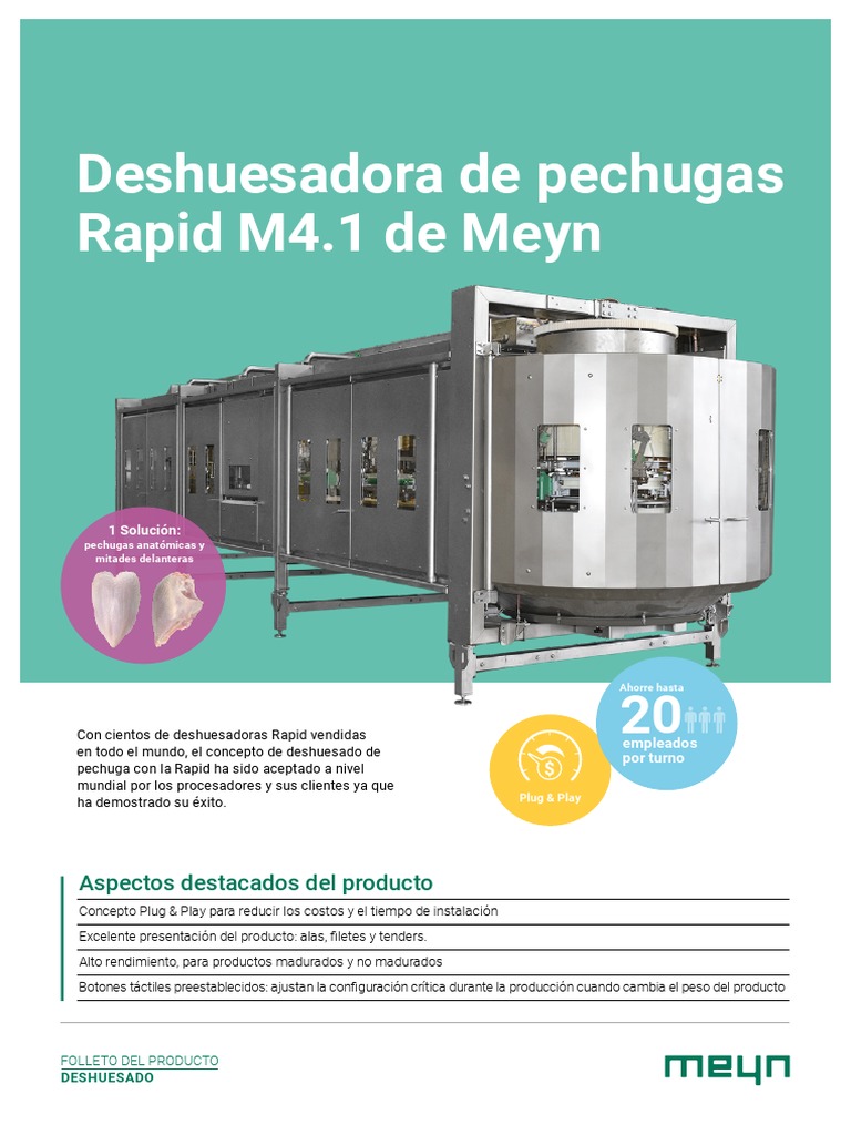 Deshuesadora Rapid M4.1 de Meyn | PDF