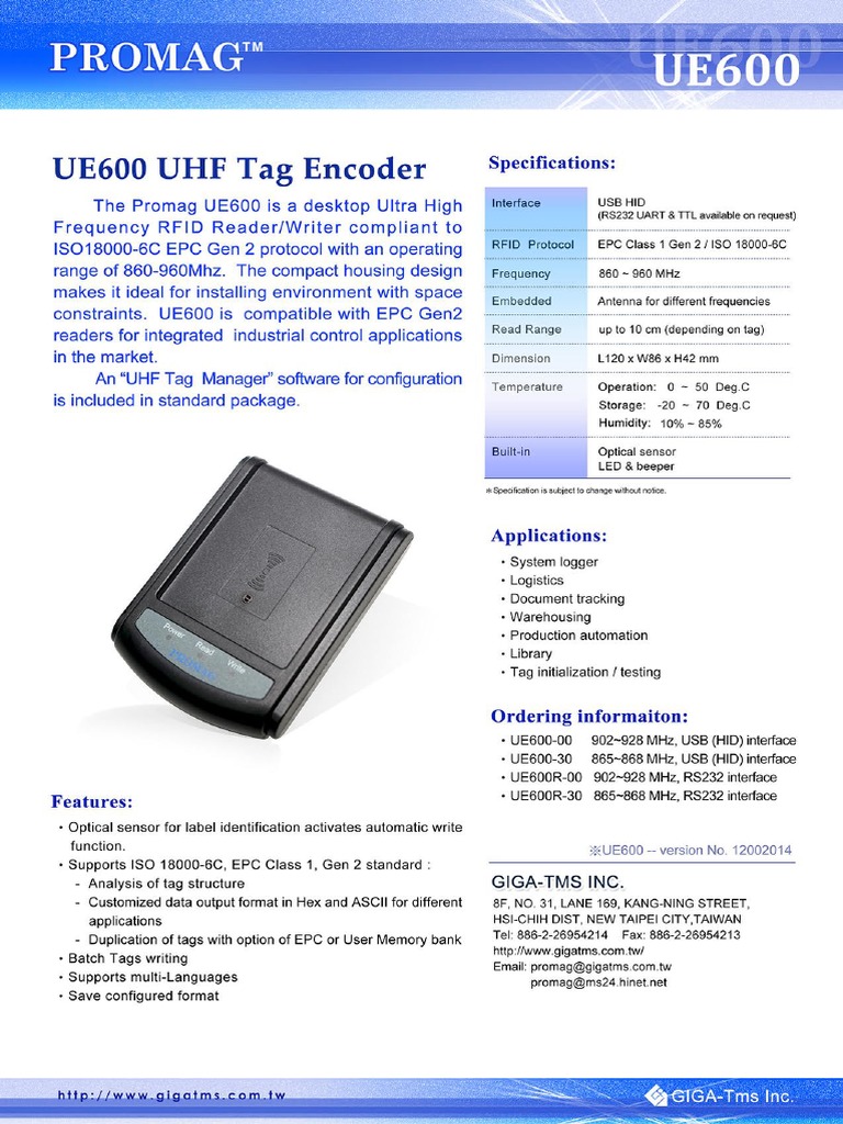 Promag UE600 | PDF
