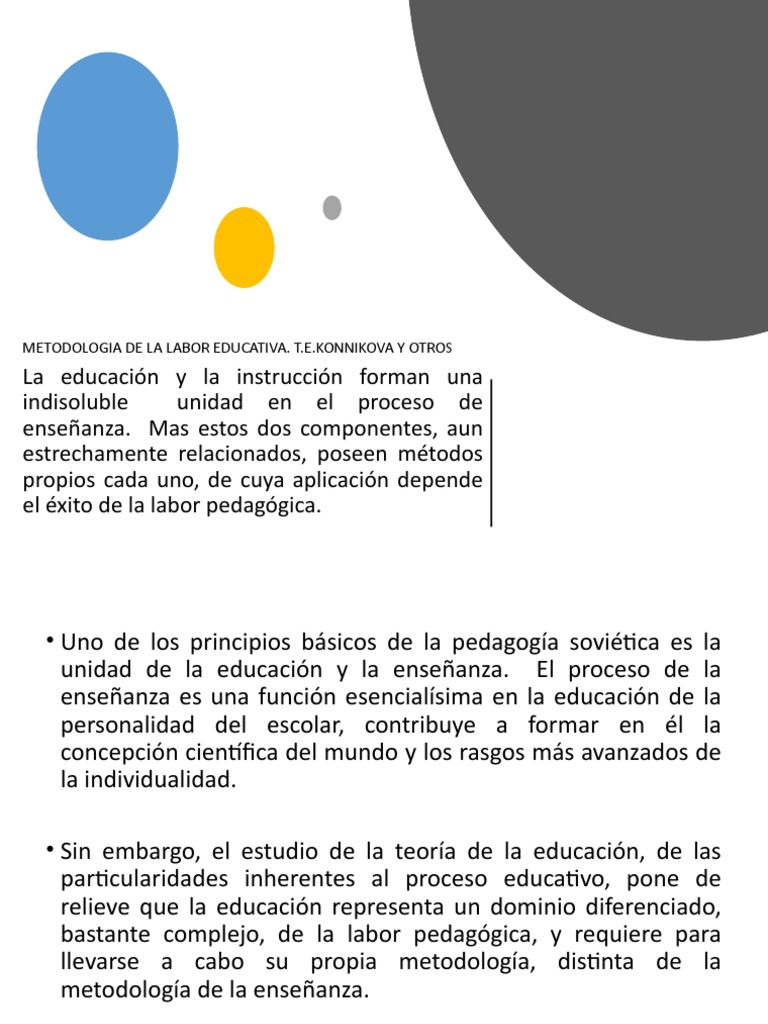 Metodologia de La Labor Educativa | PDF | Método de enseñanza | Moralidad