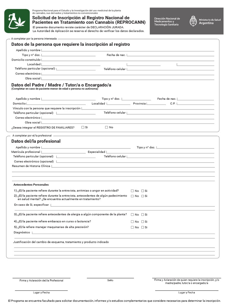 DDJJ Reprocann | PDF
