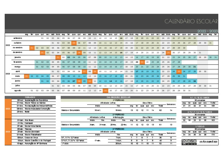 Calendario Escolar 2022 2023 | PDF