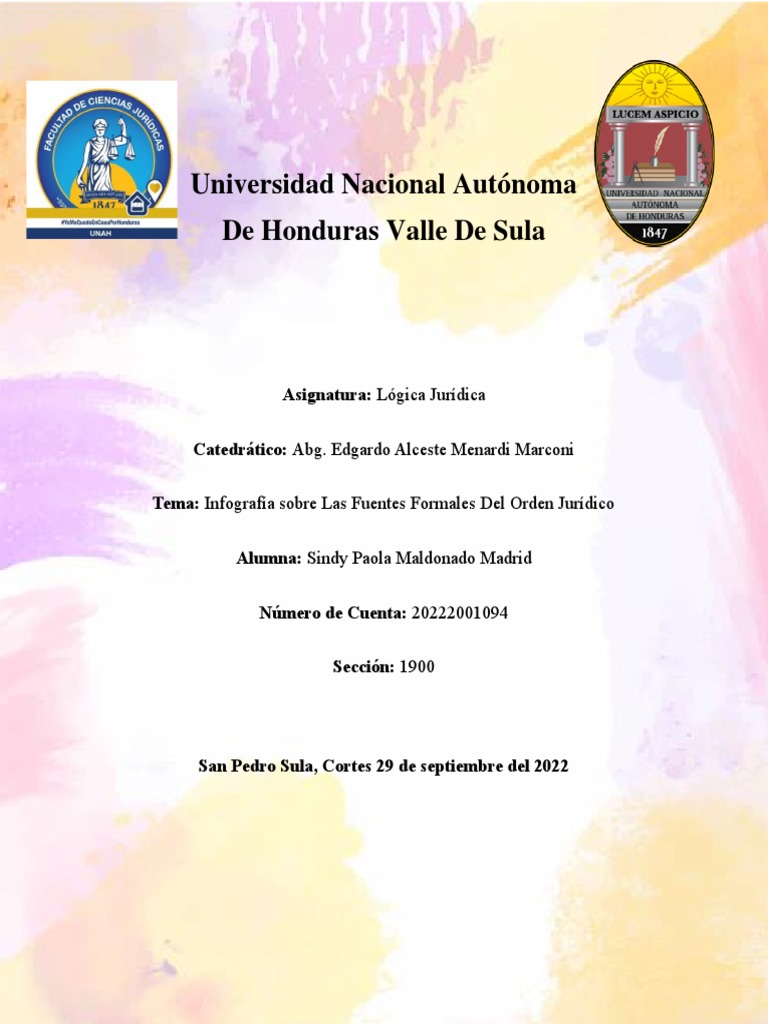 Infografia Fuentes Formales Del Orden Juridico | PDF | Caso de ley ...