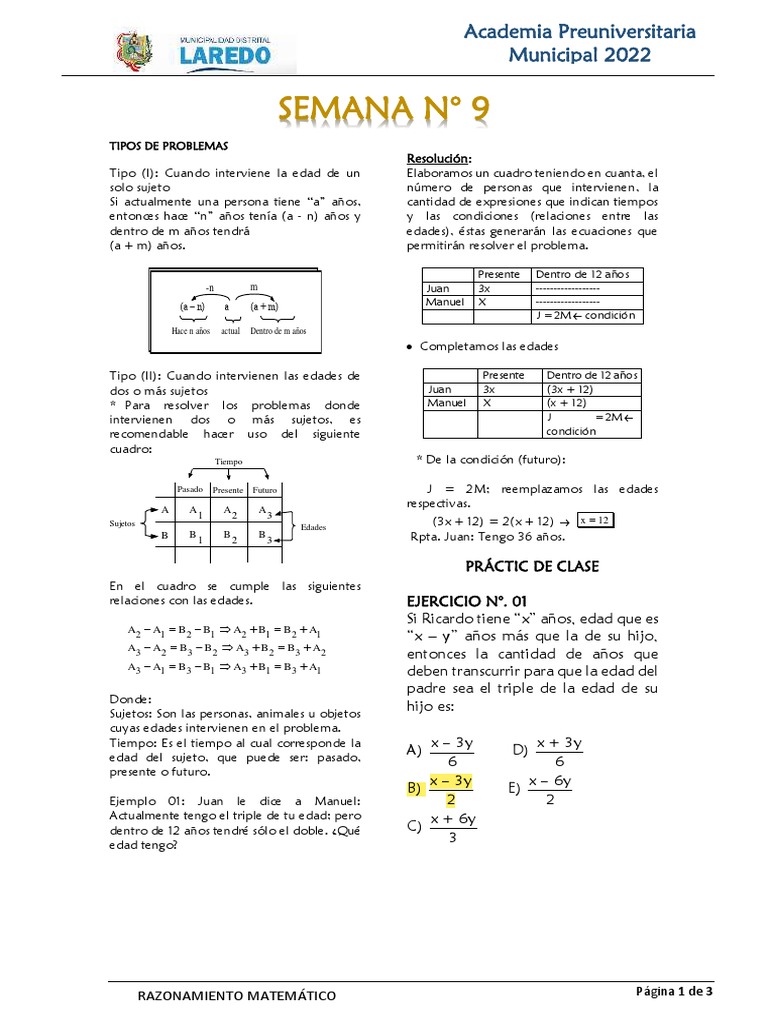 Rm-Semana 09 - Edades | PDF