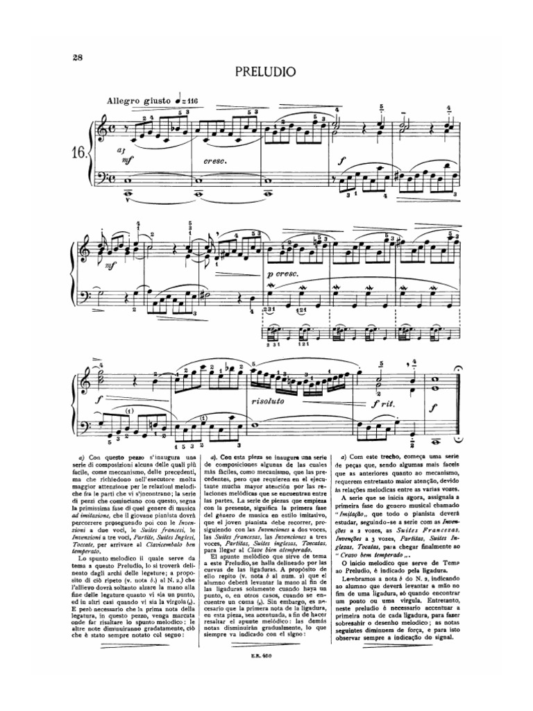 Bach Preludio en Do Mayor | PDF