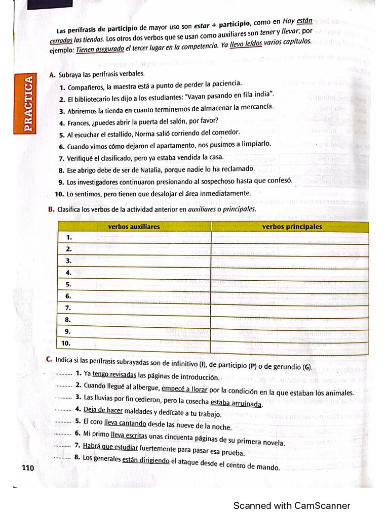 Ejercicios de Perífrasis Verbal | PDF