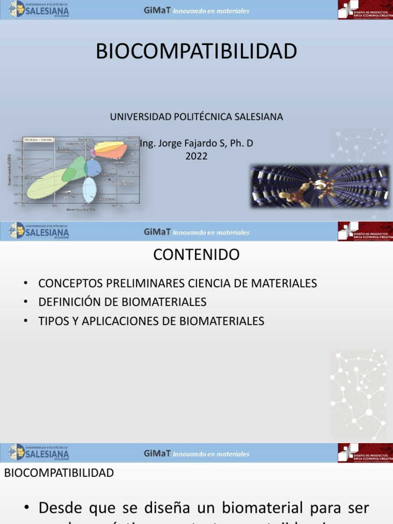 Biocompatibilidad de Biomateriales | PDF | Biomaterial | Biología