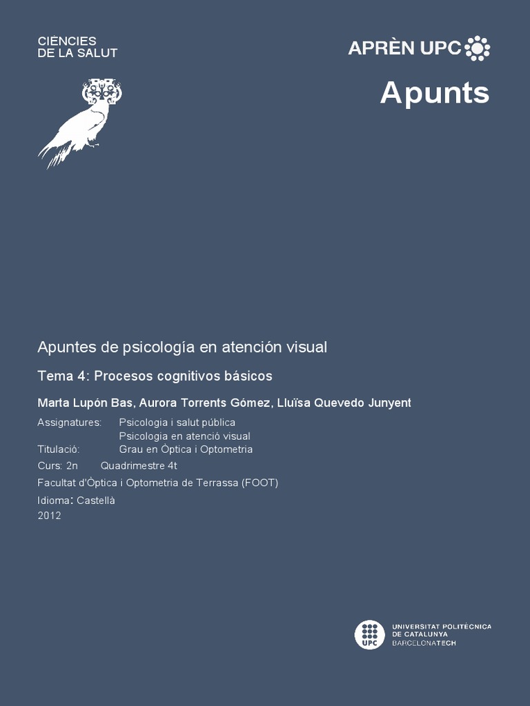 Procesos Cognitivos Basicos | PDF | Percepción | Atención