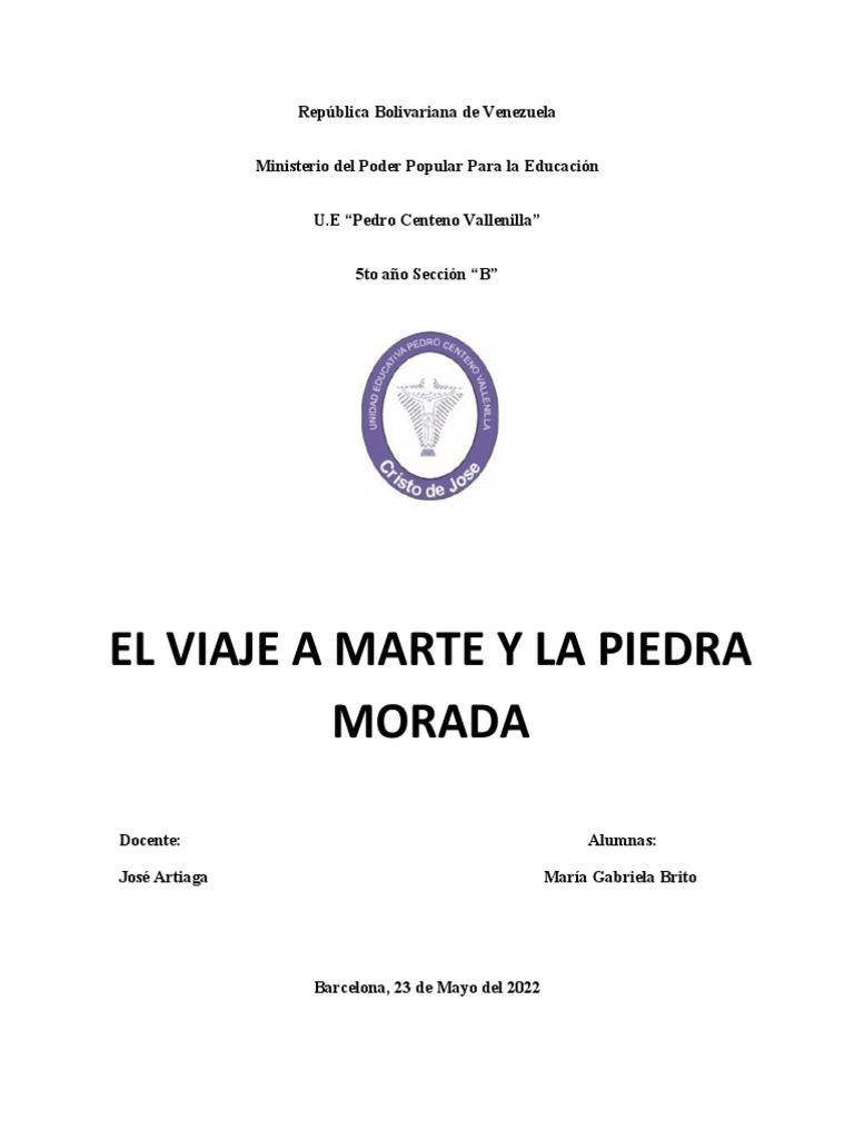 El Viaje A Marte y La Piedra Morada | PDF | Marte | Agua