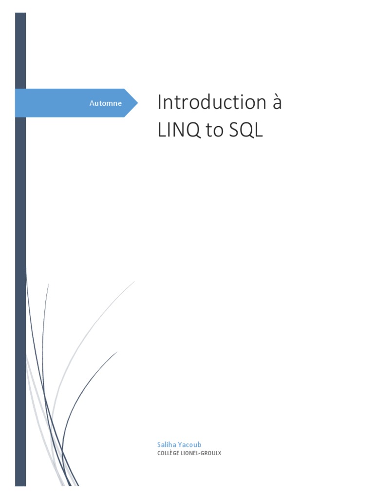 Introduction à LINQ to SQL | PDF | SQL | C# (Langage de programmation)