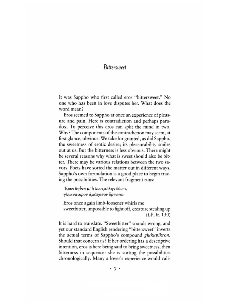 Carson - Eros The Bittersweet | Download Free PDF | Love | Eros