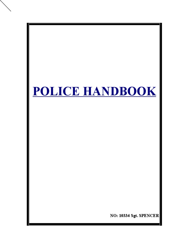 Police Handbook 1 | PDF | Crimes | Crime & Violence
