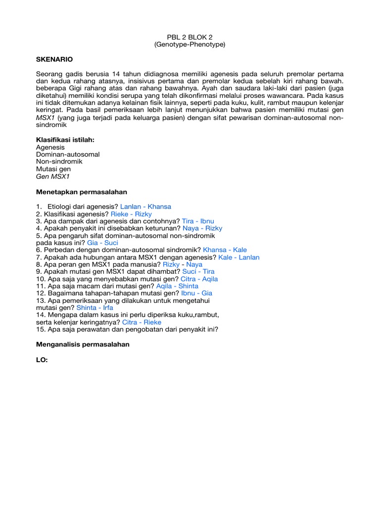 PBL 2 Blok 2. | PDF | Kesehatan Holistik | Sains & Matematika