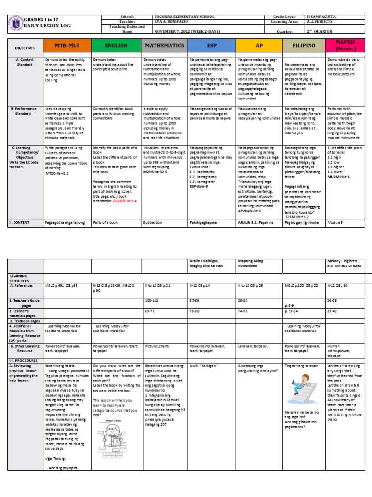 DLL - All Subjects 2 - Q2 - W2 | PDF | Cognition