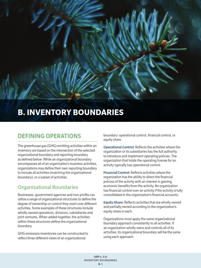 GRP V3 Inventory Boundaries | PDF | Greenhouse Gas | Chemistry