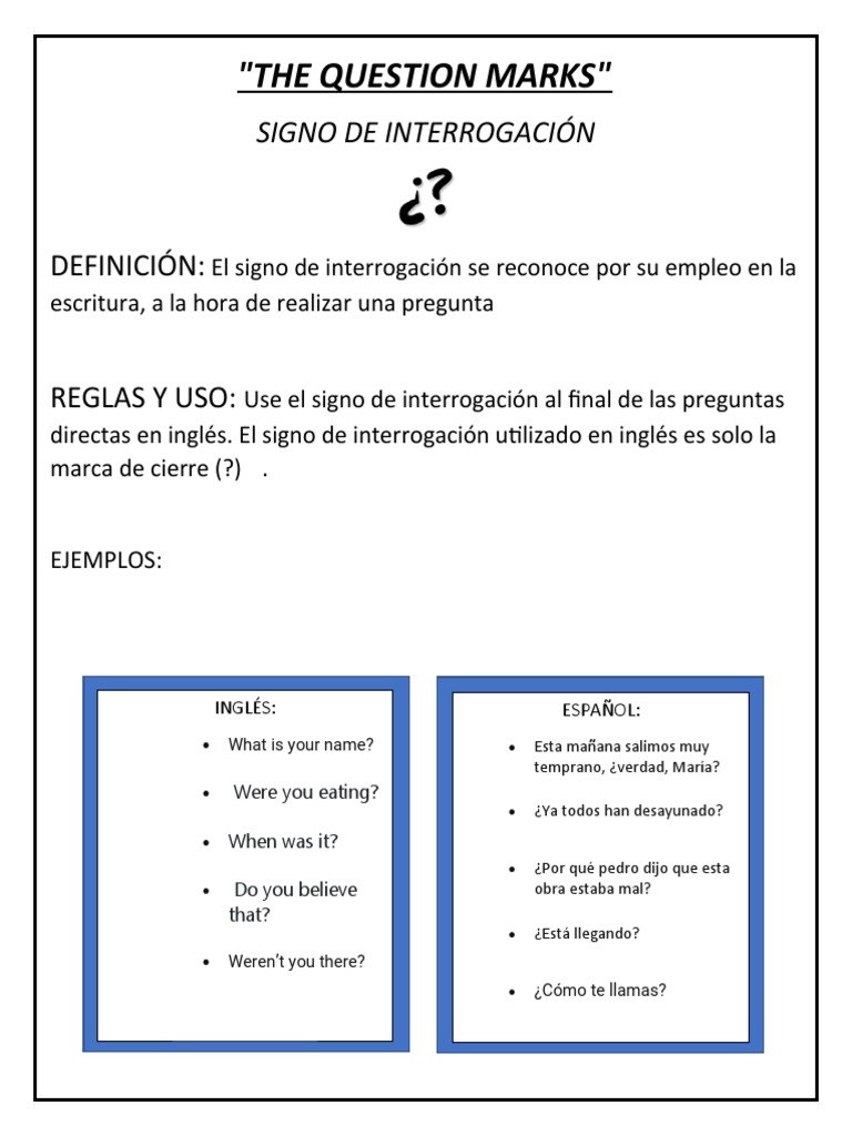 The Question Marks | PDF | Puntuación | Coma