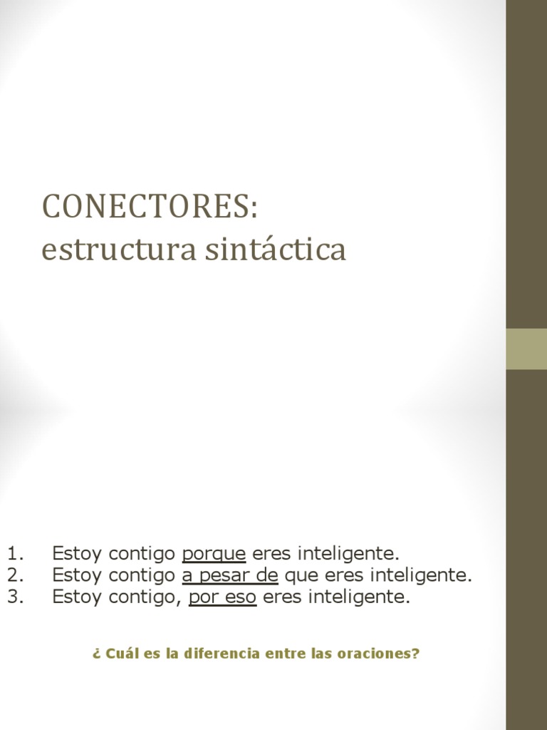2.CONECTORES Estructura Sintactica | PDF